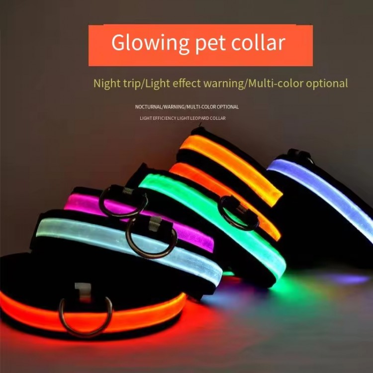 Wholesale Small Pet Collar with LED Safety Flashing Lighting