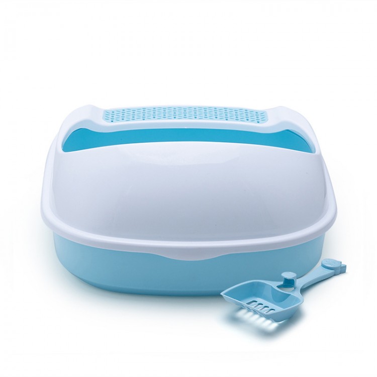 Plastic Pet Poop Tray and Portable Self-Clean Cat Litter Box