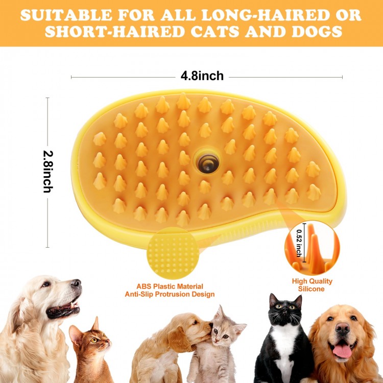 Custom Self-Cleaning Cat Brush Steam Comb for Cats and Dogs