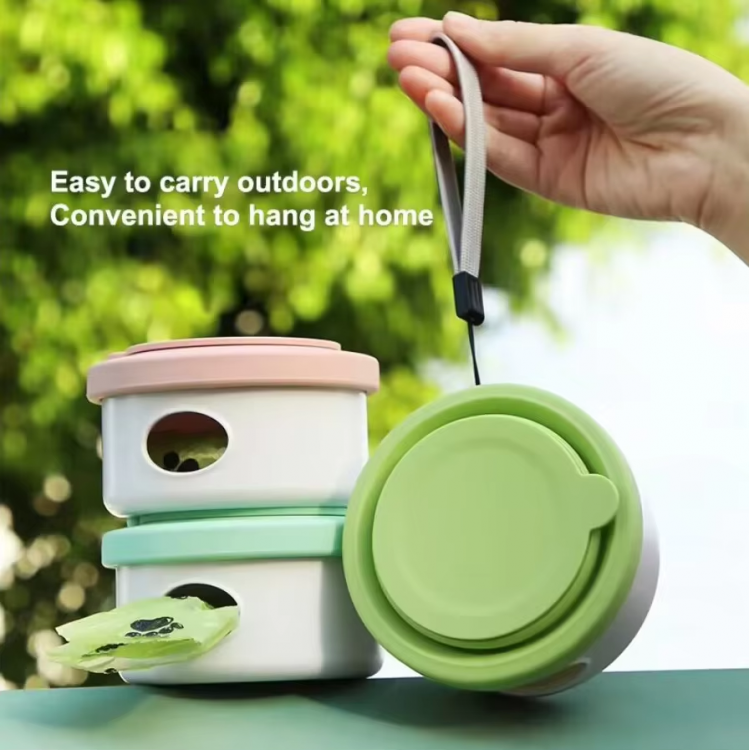 Custom Pet Folding Bowl and Dogs Poop Dispenser Bag