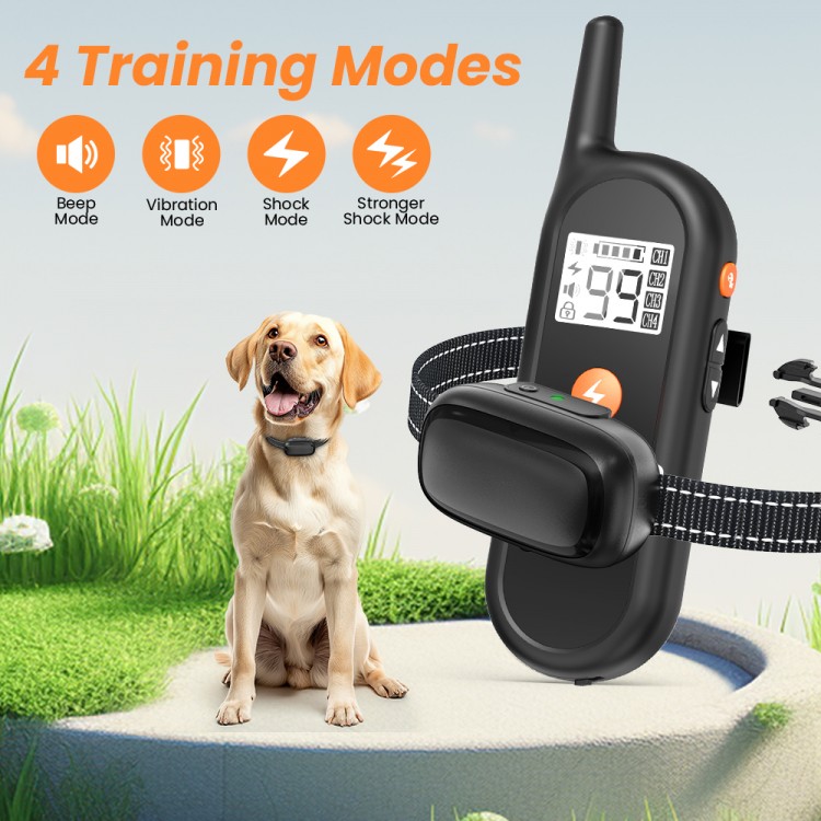 Shock Vibration Beep Collar 1000 FT Dog Training Collar